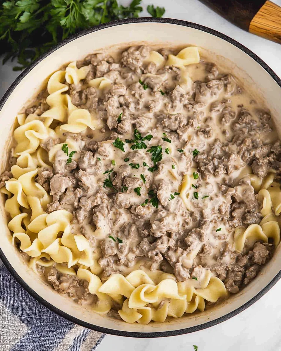 Ground Beef Stroganoff