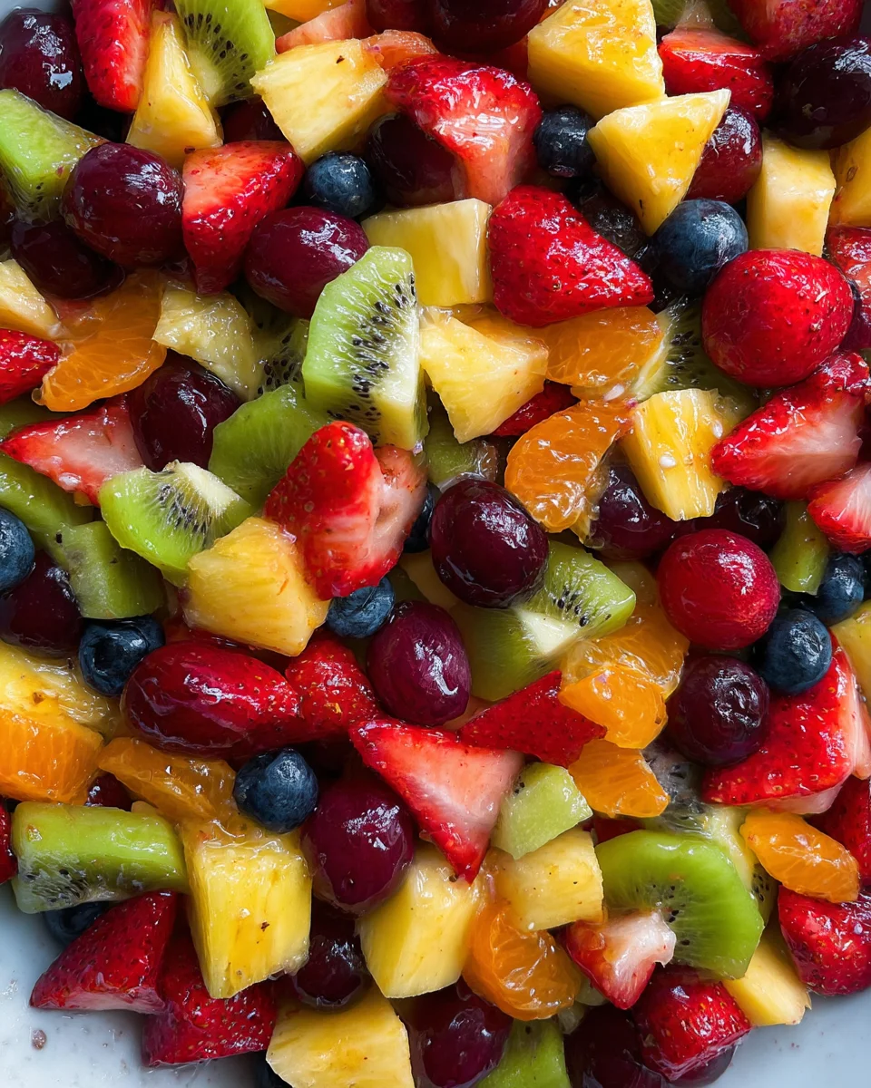 Honey Lime Rainbow Fruit Salad
