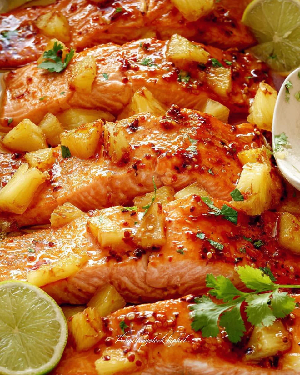 Baked Pineapple Salmon