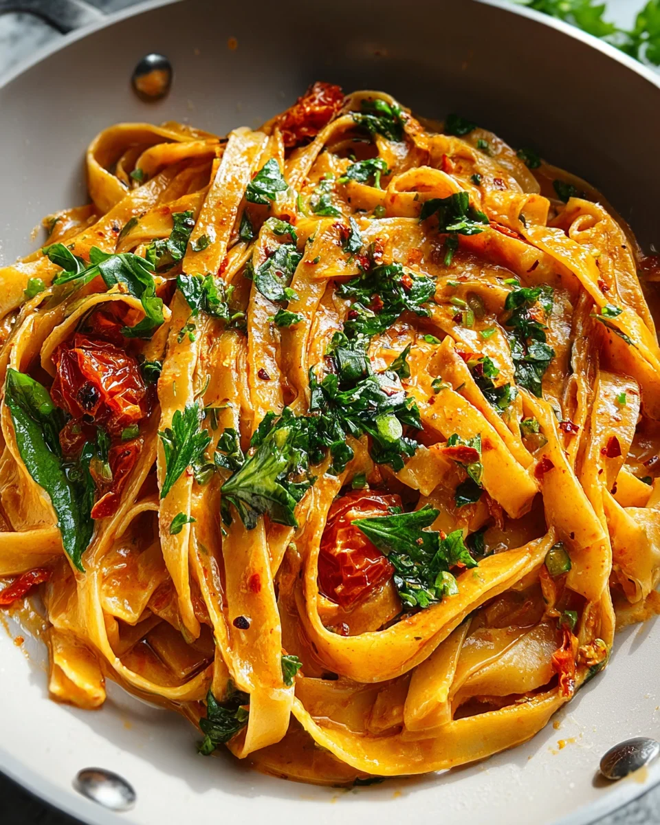 Vegan Creamy Sun Dried Tomato Pasta