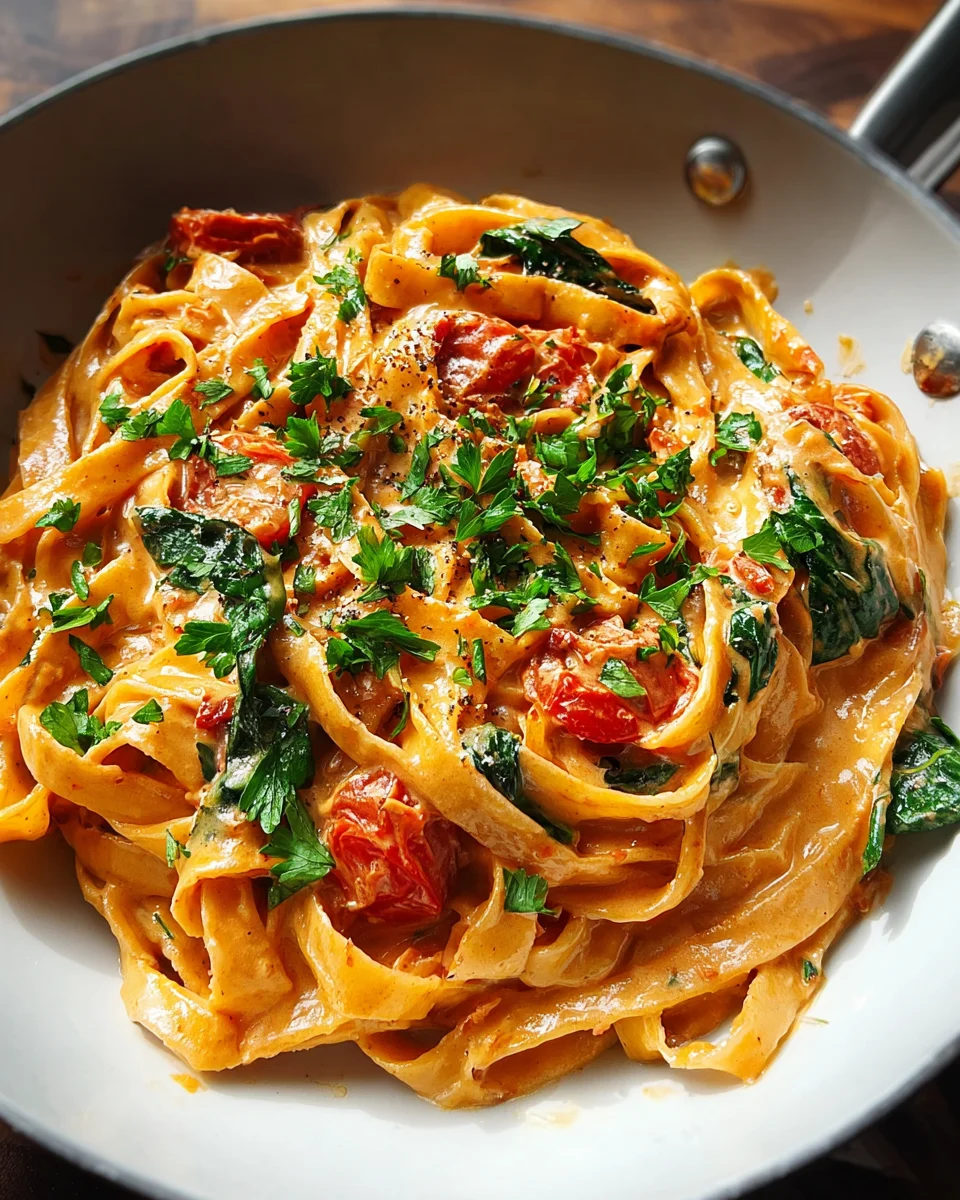 Vegan Creamy Sun Dried Tomato Pasta